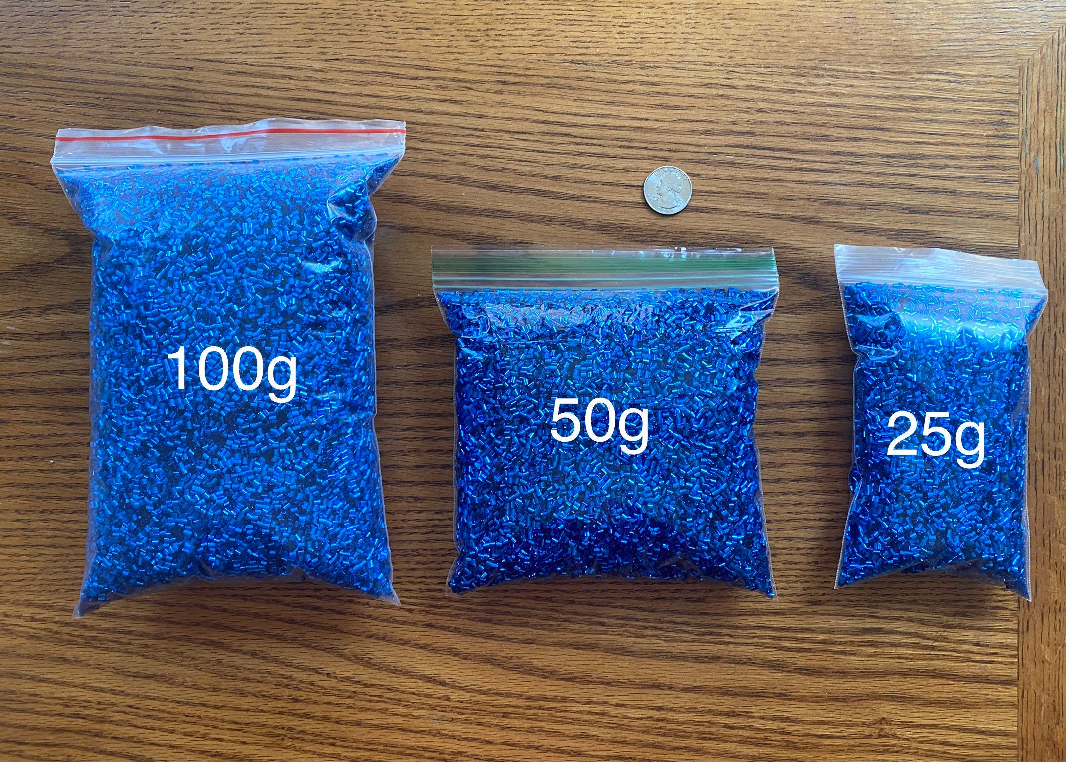 25g/50g/100g Blue Metallic Crunchy Bingsu Beads (slime Supplies | Straw ...