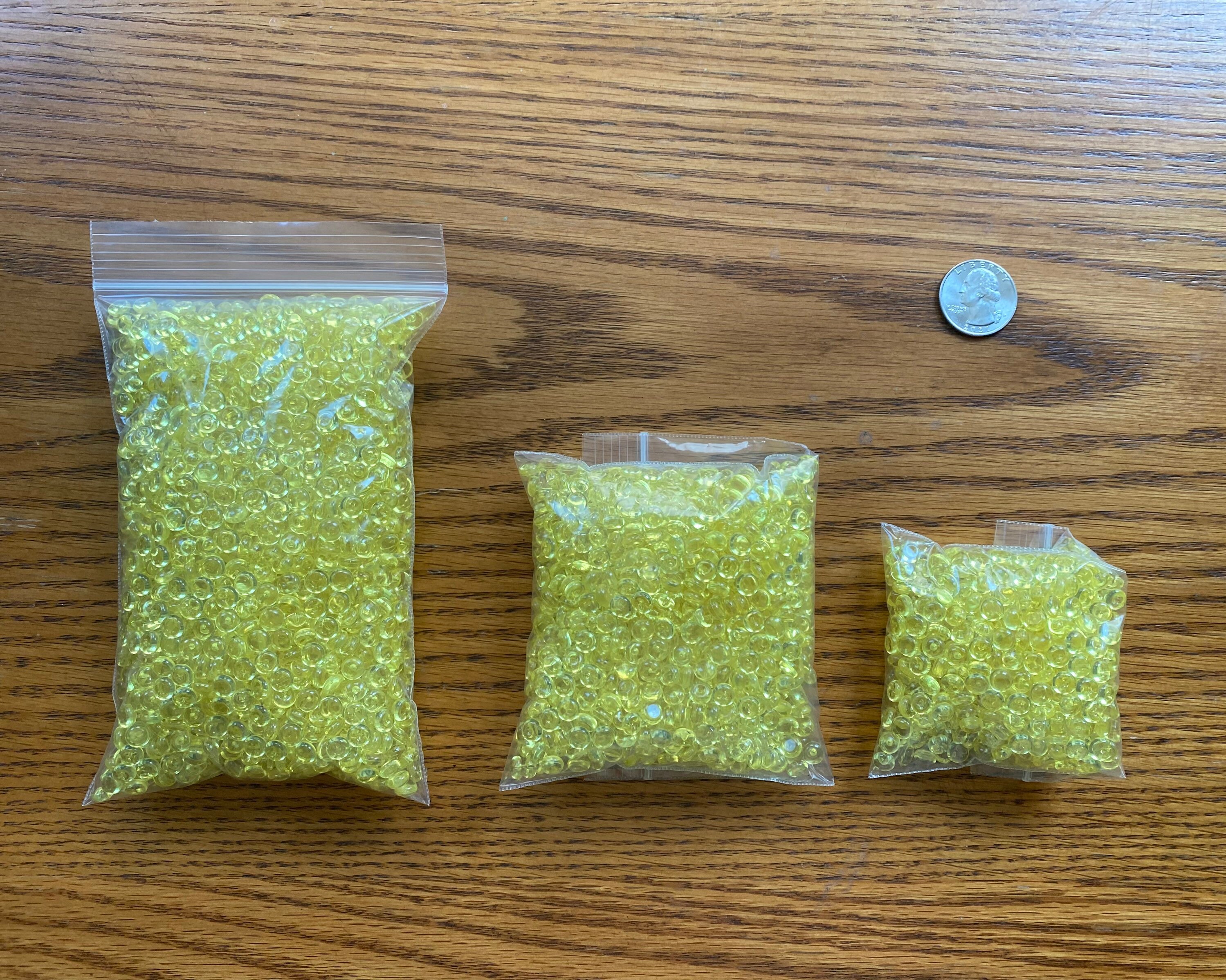 50g/100g/200g Yellow Fish Bowl Beads slime Supplies DIY Crafts Vase ...