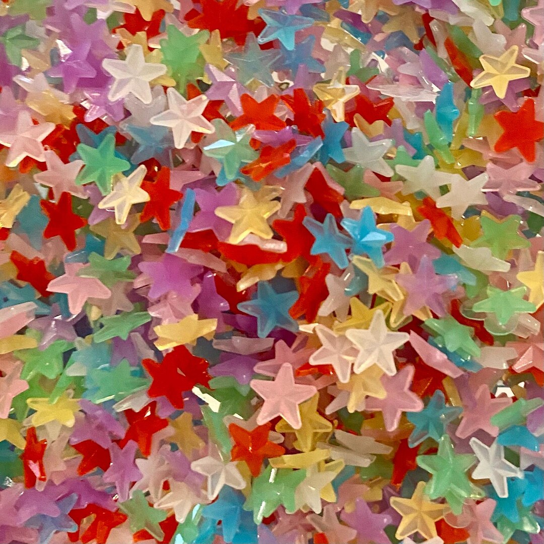 11g Plastic Stars (non-edible | Fake Sprinkles | Slime Supplies | DIY ...