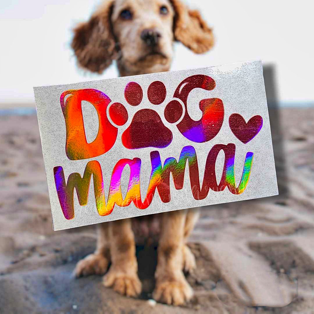 Dog Mama || Paw Print || Dog Mom Car Decal || Dog Mama Paw Print Vinyl ...