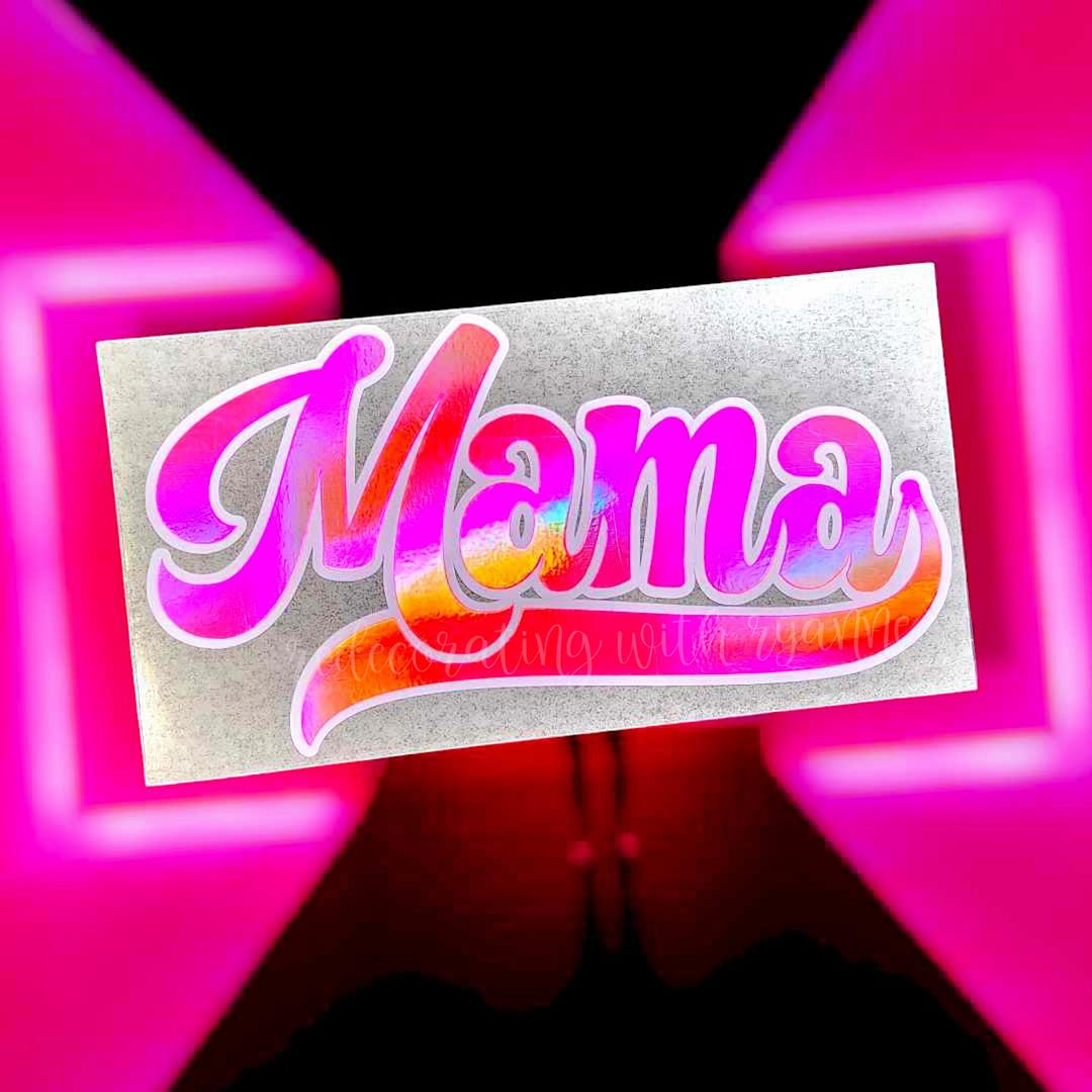 Mama Retro Car Decal || Retro Vibes Mama Decal || Mama Window Decal ...