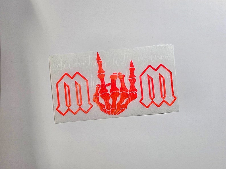 Mom Car Decal W/ Rock Hand Rocker Mom Decal Mom Life - Etsy