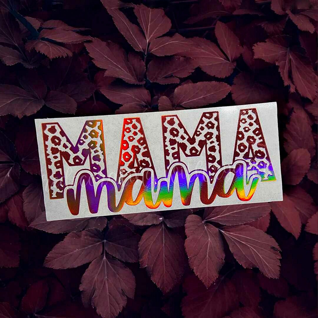 MAMA Premium Vinyl Decal || Cheetah Print Decal for Mom || MAMA Car ...