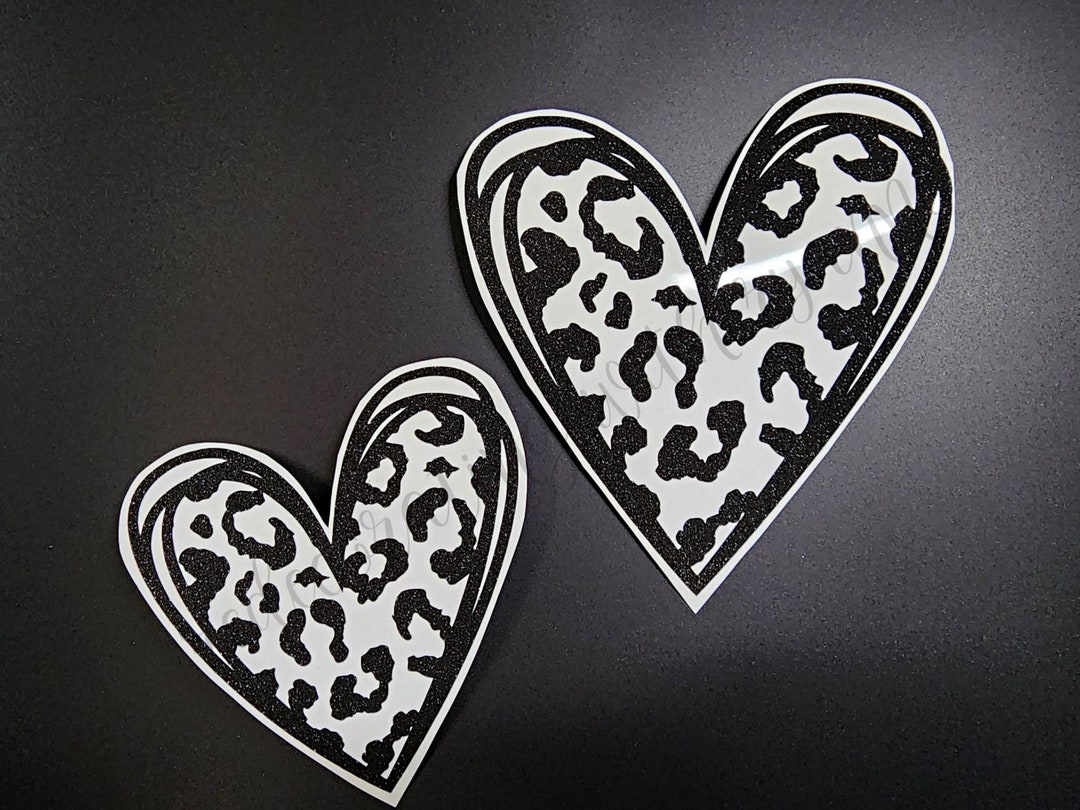 Cheetah Heart Car Decal || Womens Car Decals || Girly Sticker ...