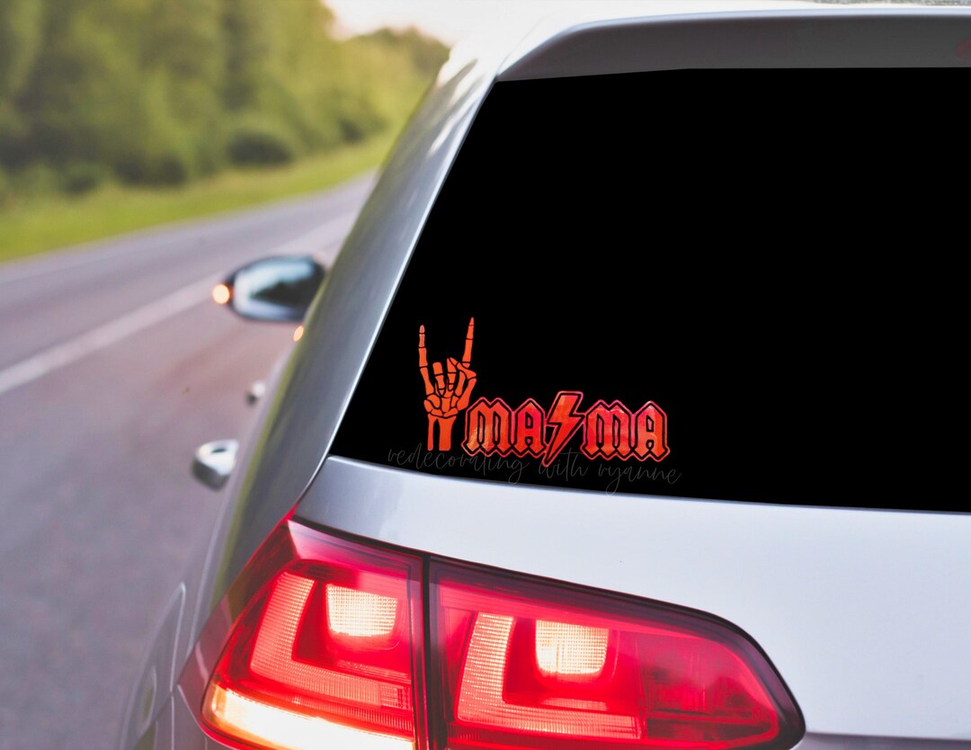 Rock Mama Car Decal || Metal Mama || Rock Hand Mama Decal || Mom Life ...