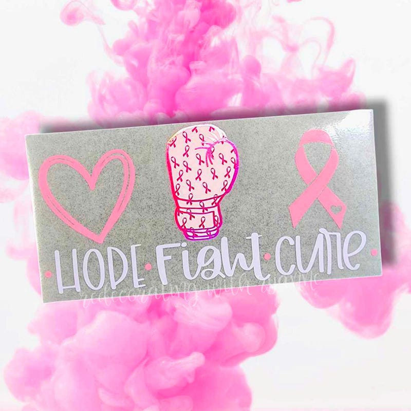 Breast Cancer Decal - Etsy