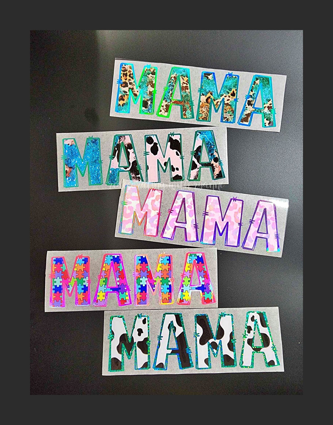 Custom Mama Pattern Vinyl Car Decal || Mom Car Decal || Premium ...