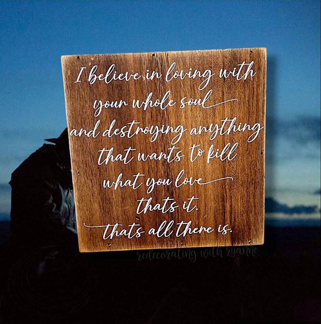 Yellowstone Quote || Freestanding Plaque || Beth Dutton Quote || Love ...