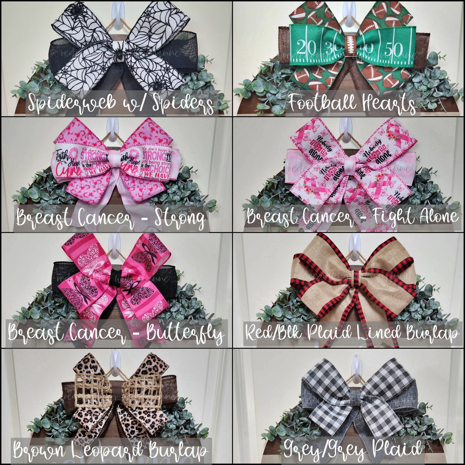 Holiday / Seasonal Interchangeable Bows || Magnetic Handmade Bows ...