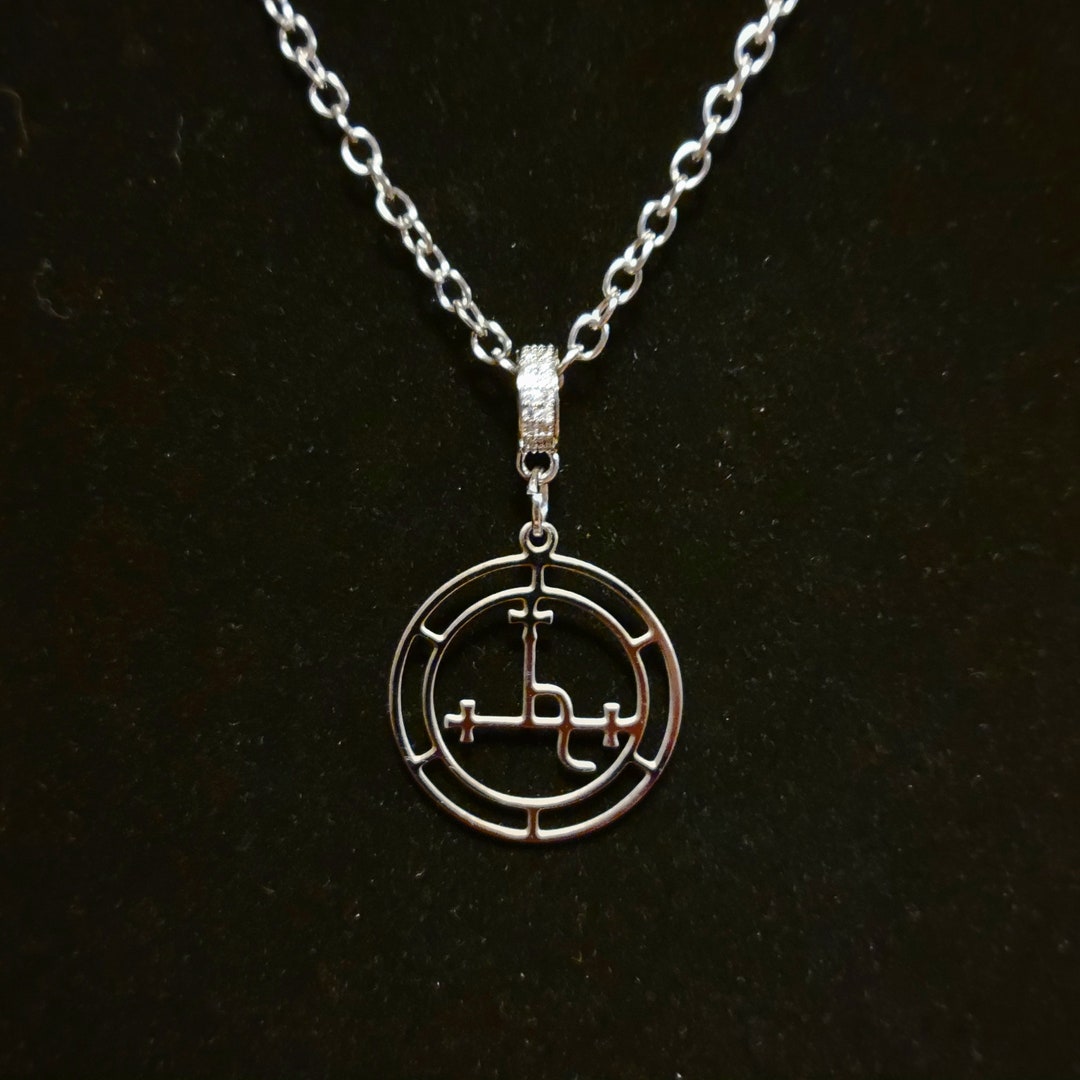 Lilith Sigil Necklace: Hypoallergenic Chain With Cubic Zirconia - Etsy