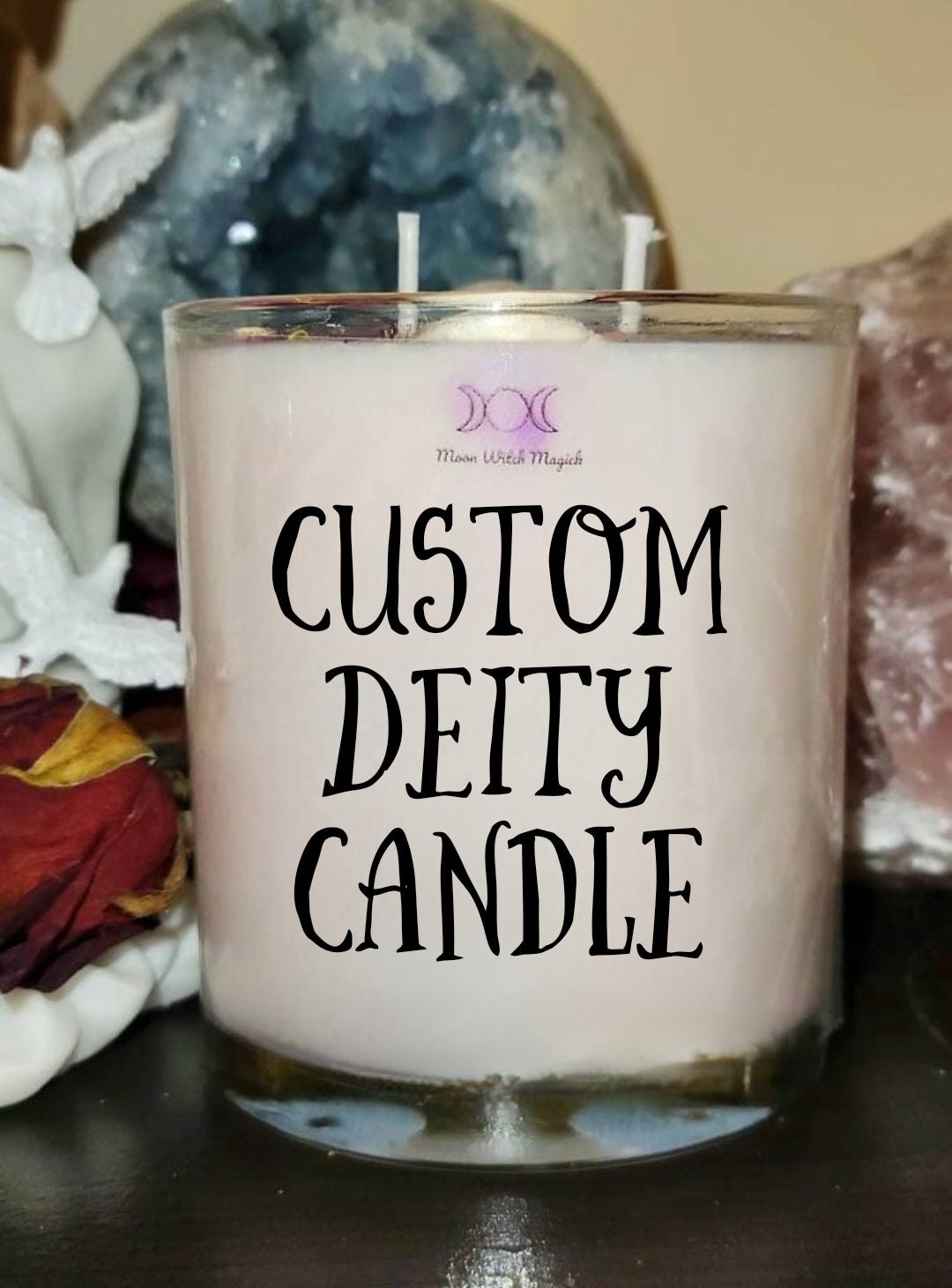 Custom Deity Candle: Soy Wax Offering Candle With Herbs & Crystals - Etsy