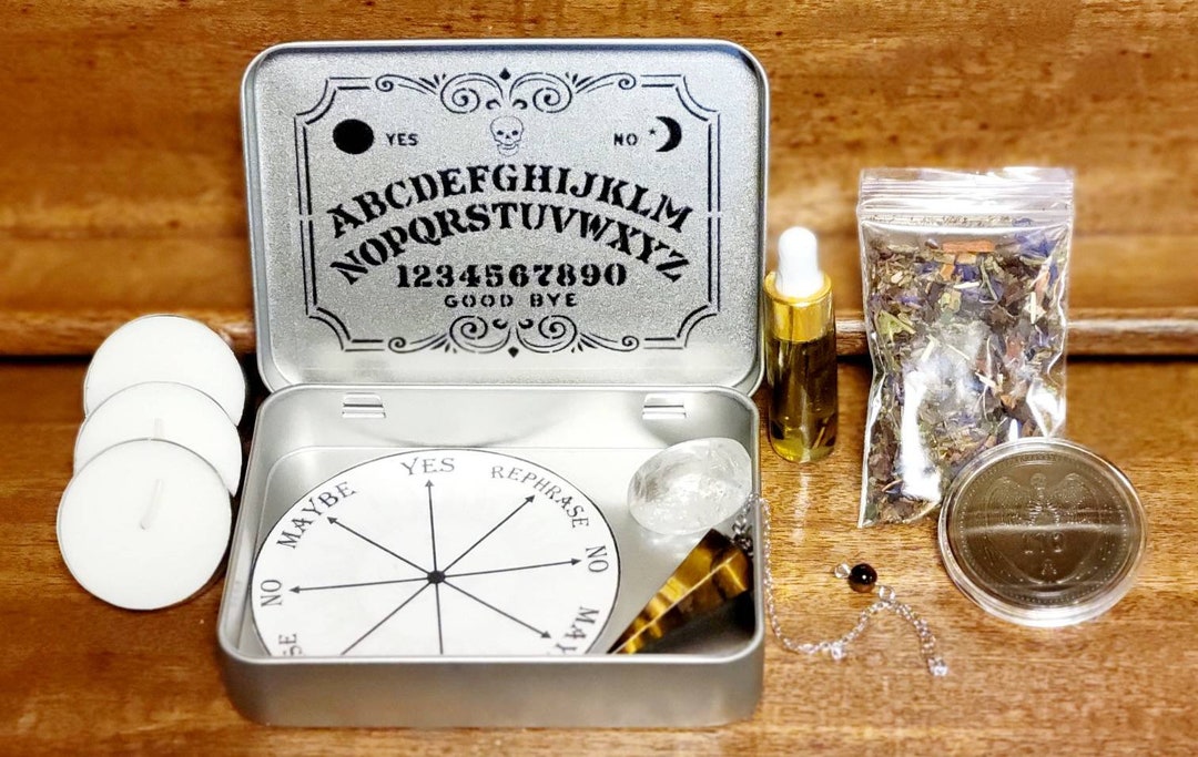 Pocket Divination Kit With Crystal Pendulum and Board, Decision Coin ...