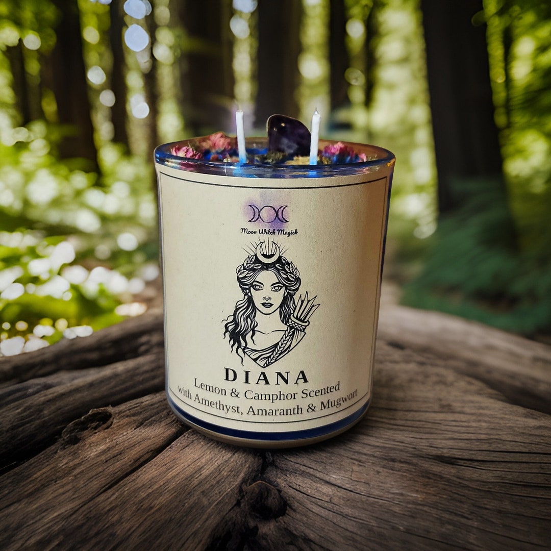 ARTEMIS / Diana Invocation Offering Candle, Lemon Camphor Scented ...