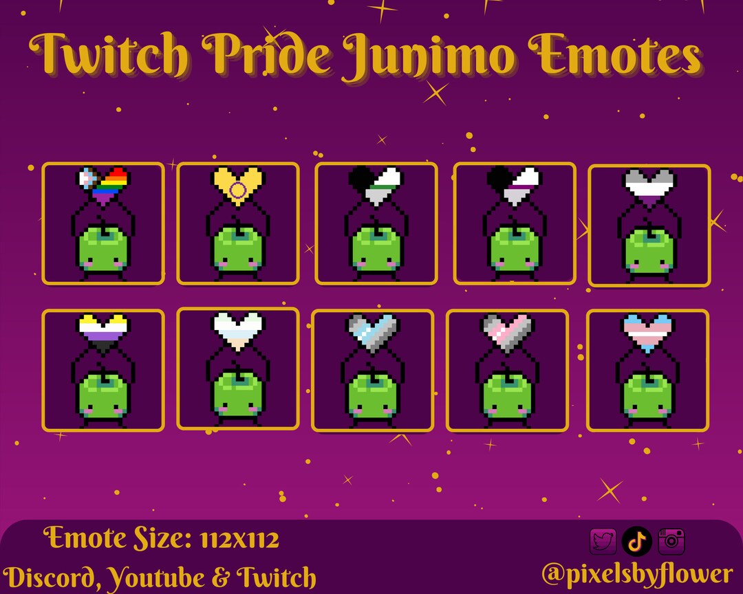 Twitch & Discord Pride Junimo Emotes and Stickers - Etsy