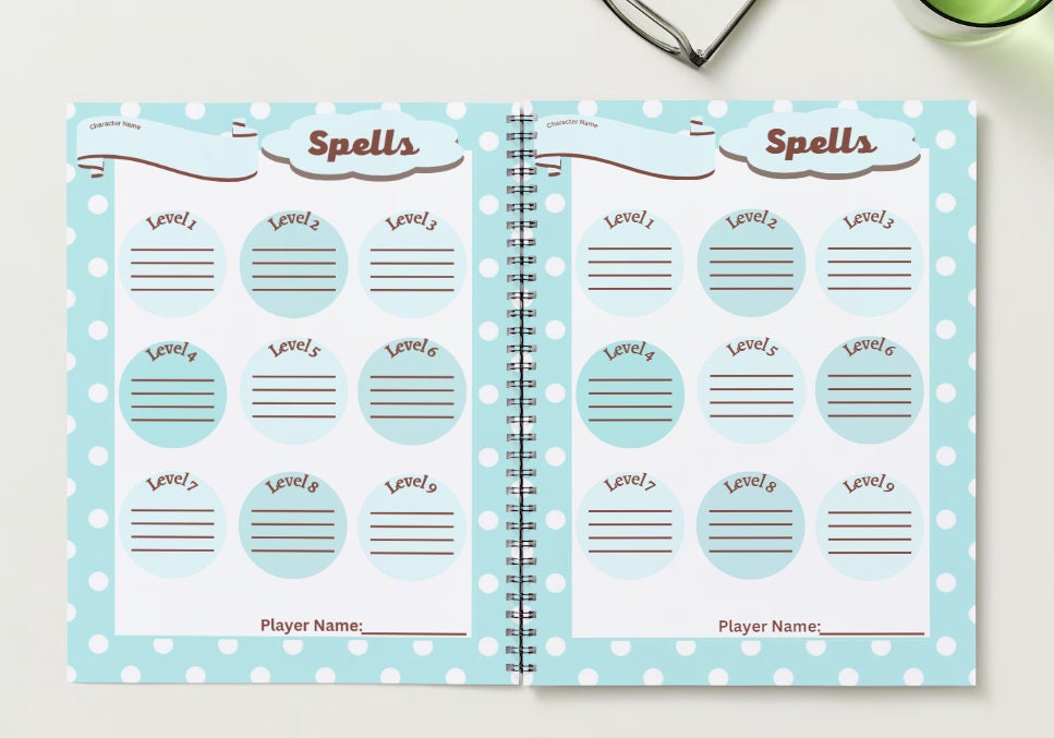 Polka Dot Dungeons and Dragons Character Sheet Book - Etsy