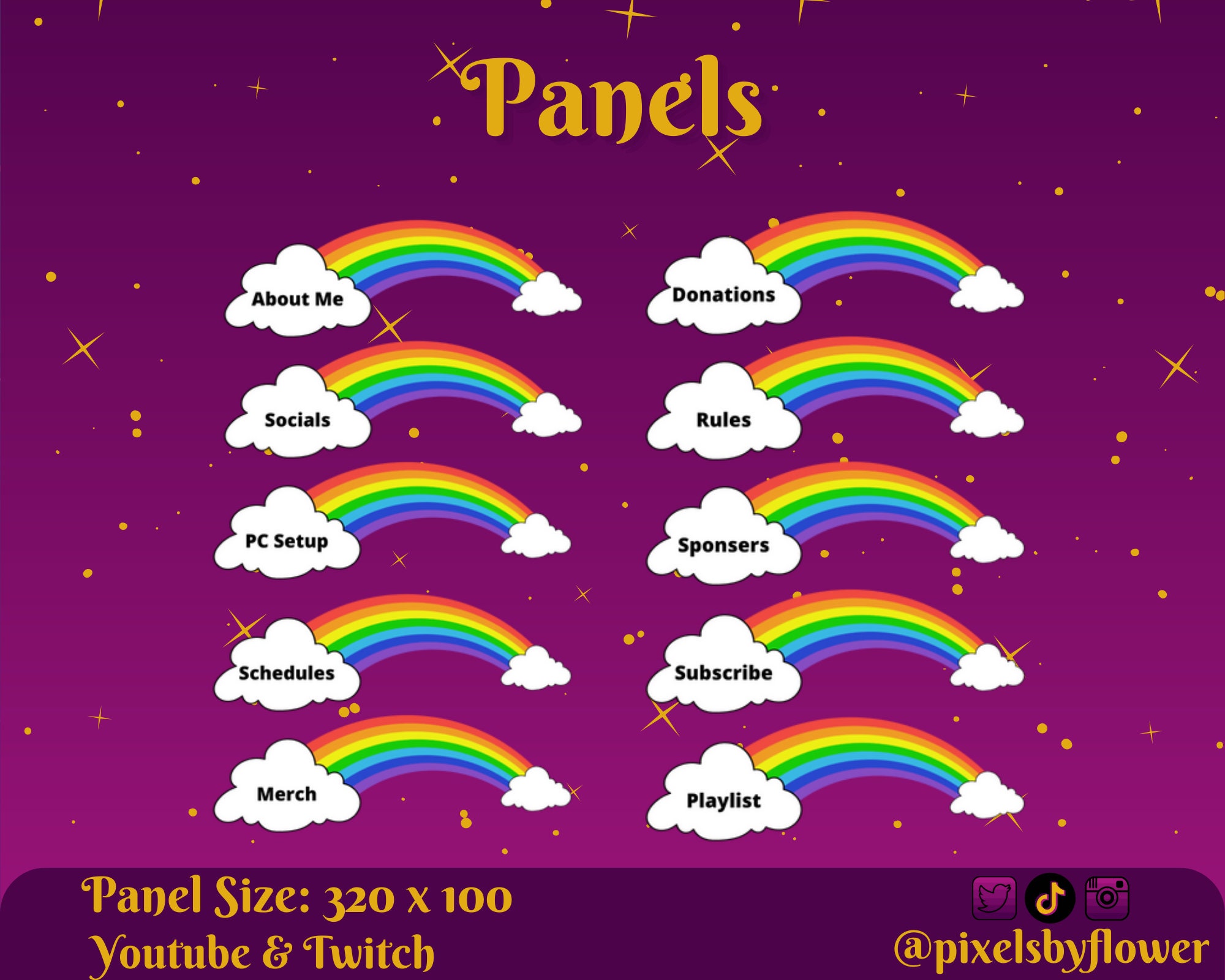 Rainbow Pride Twitch Stream Overlay Pack - Etsy