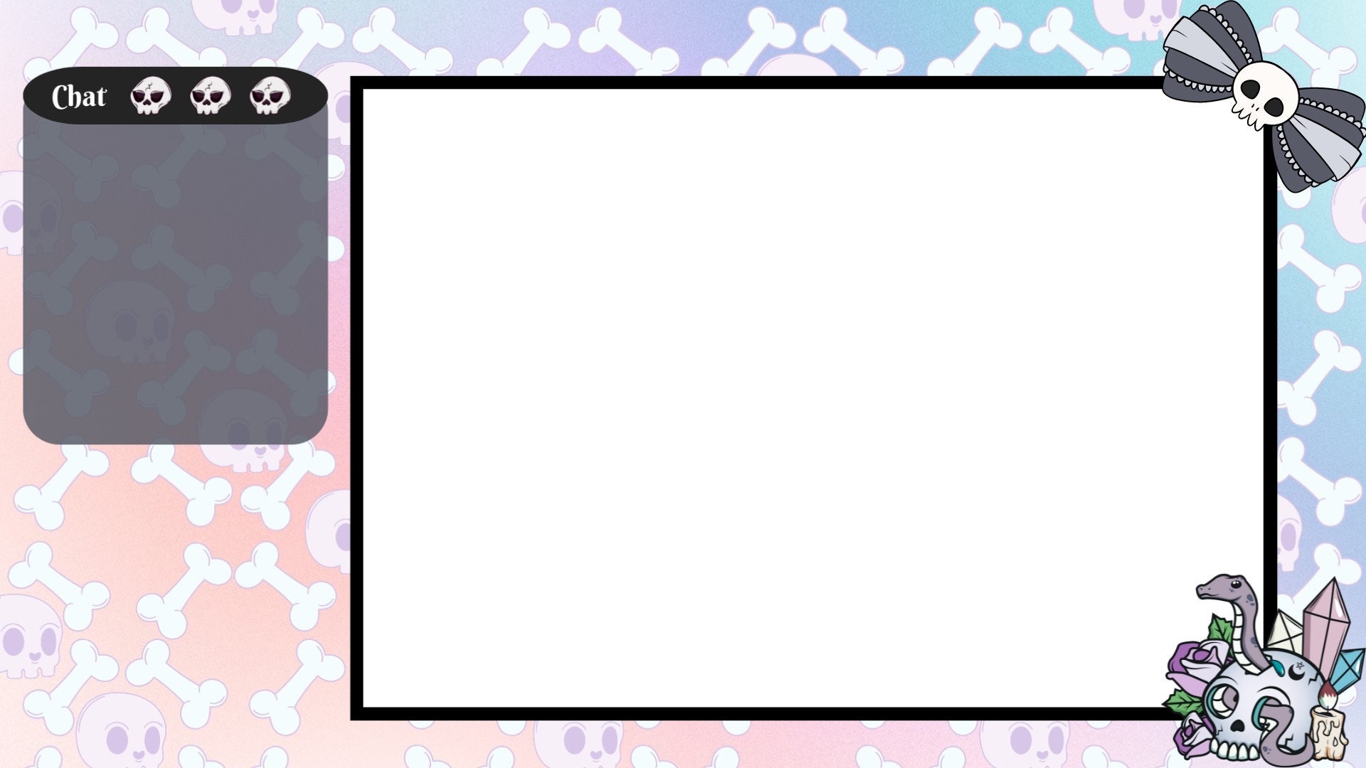 Pastel Goth Twitch Gameplay Overlay - Etsy