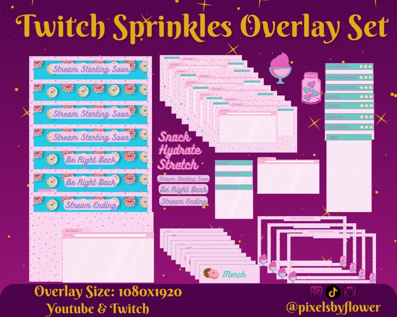 Sprinkles Twitch Overlay - Etsy