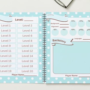 Polka Dot Dungeons and Dragons Character Sheet Book - Etsy
