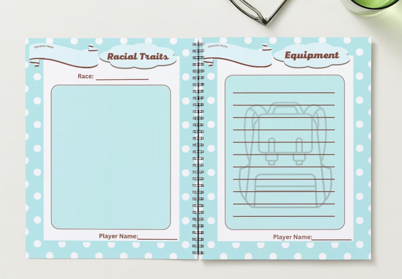 Polka Dot Dungeons and Dragons Character Sheet Book - Etsy