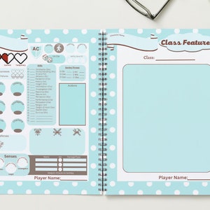 Polka Dot Dungeons and Dragons Character Sheet Book - Etsy