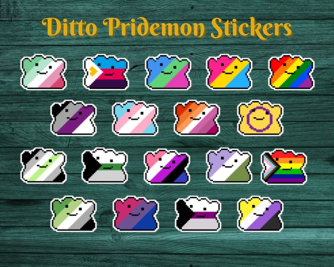 Ditto Pridemons Vinyl Stickers. LGBTQIA+. Waterbottle Sticker Laptop ...
