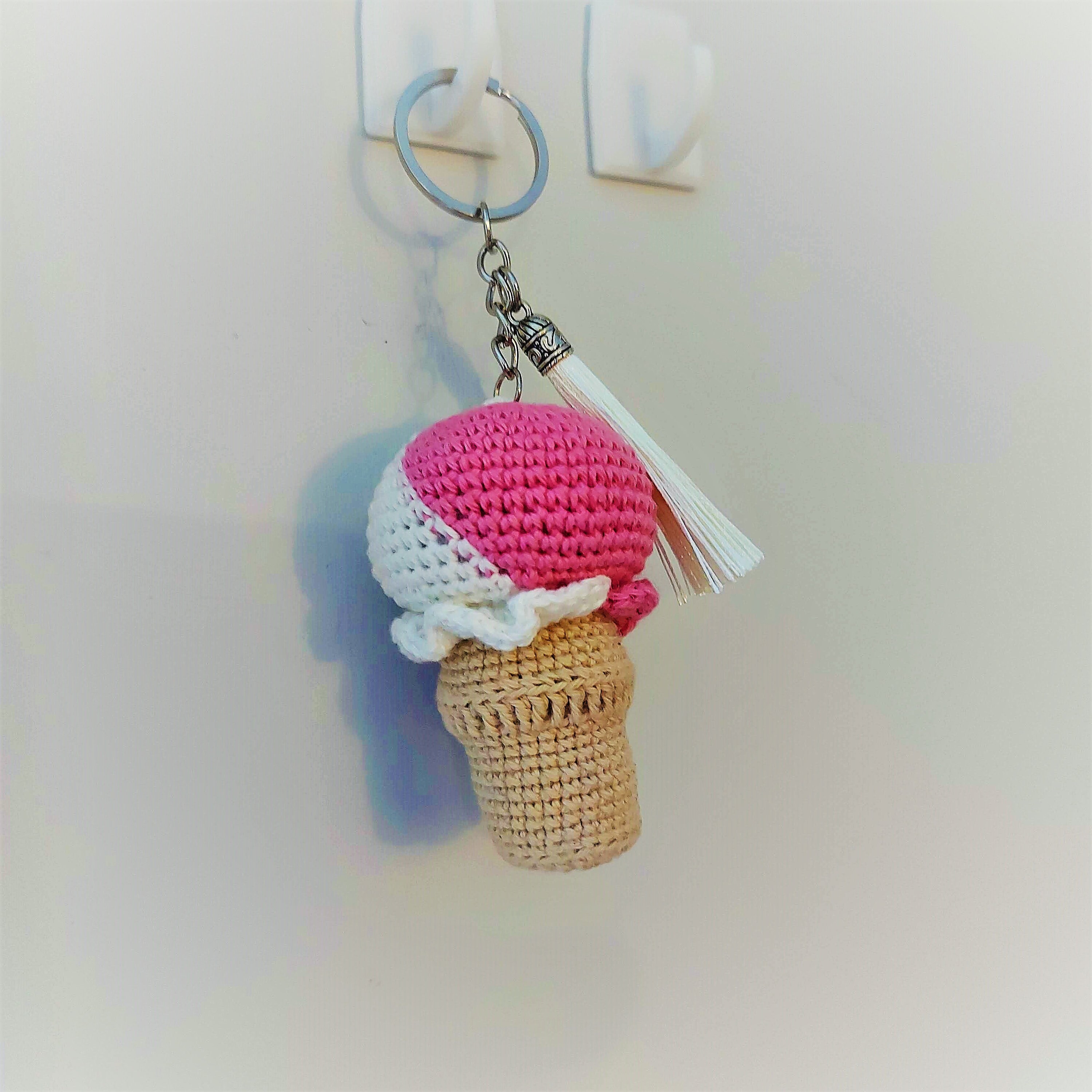 Crochet Amigurumi Amigurumi Keychain Ice Cream Handmade Toy Ice Cream ...
