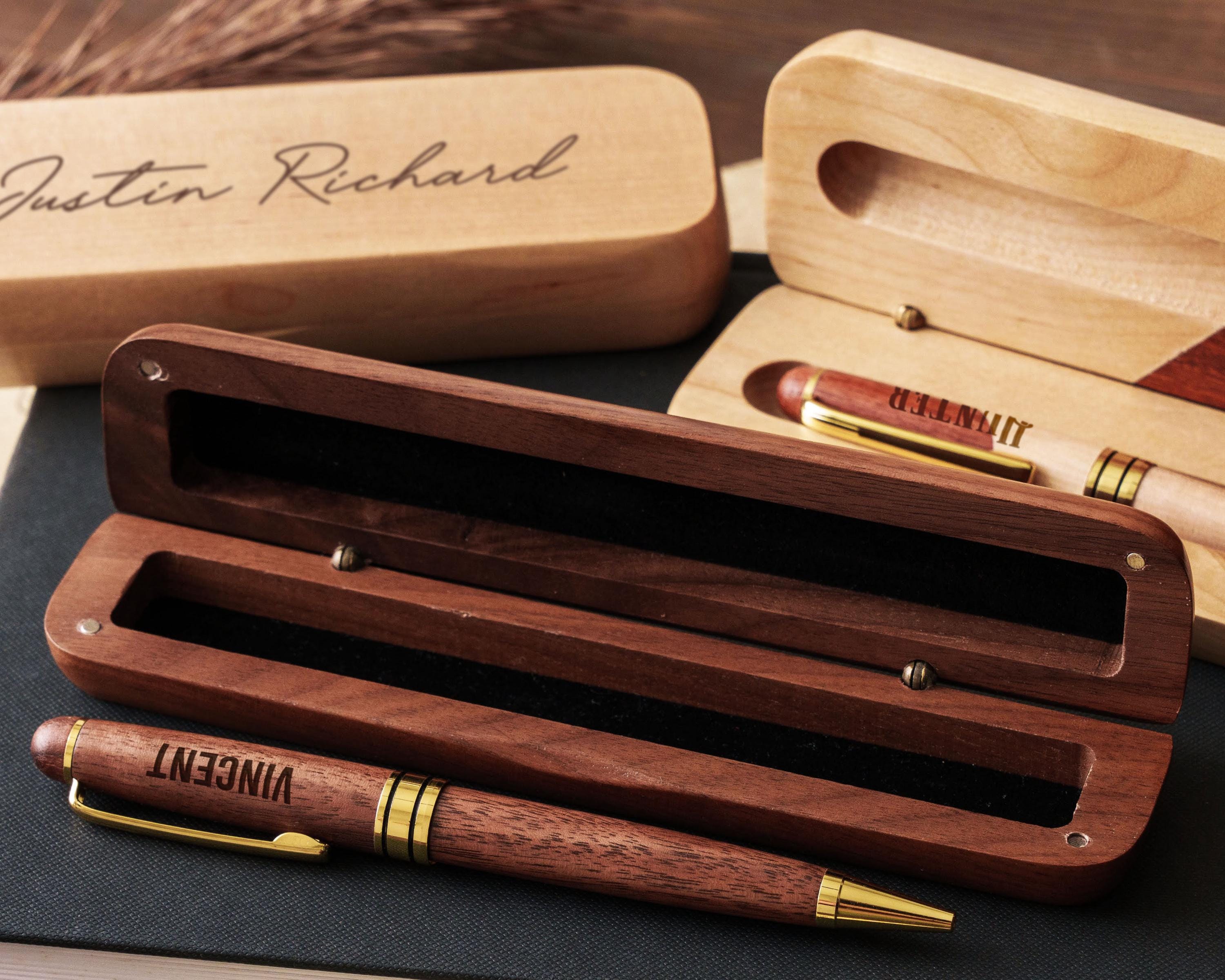 Graduation Gifts, Custom Wood Pen Set With Engraved Holder ...