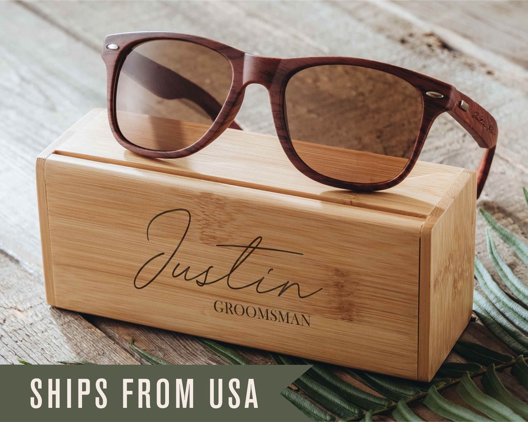 Groomsman Sunglasses Personalized Groomsmen Gifts for Fathers Engraved ...