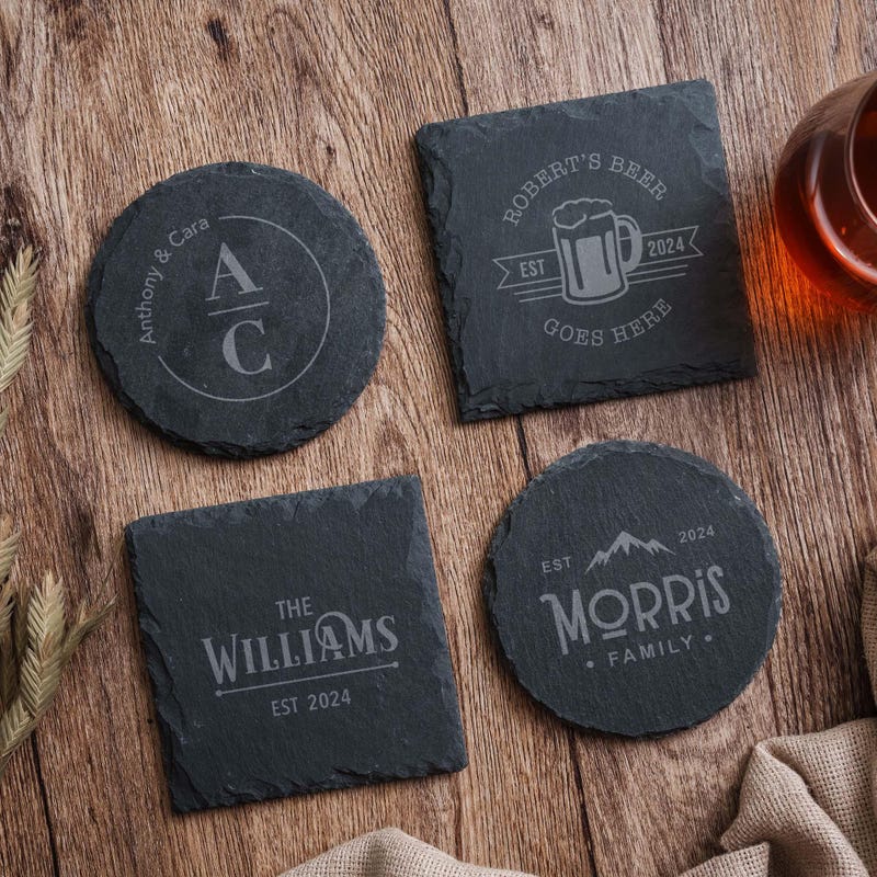 Personalized Drink Coasters - Etsy