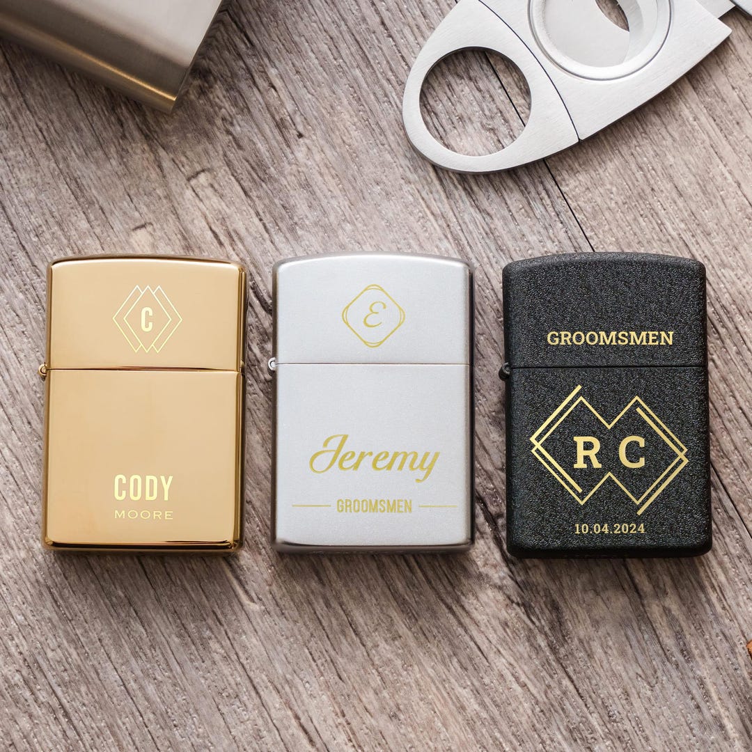 Personalized Brass Lighter, Custom Brass Lighter, Personalized Gift for ...