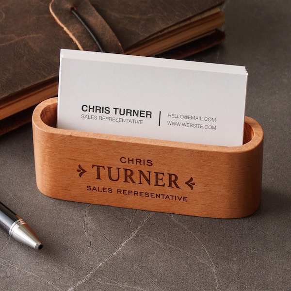 Business Card Holder With Sign - Etsy