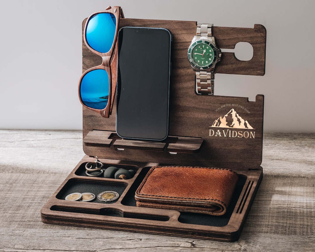 Office Decor Custom Desk Organizer Personalized Wood Engraved - Etsy