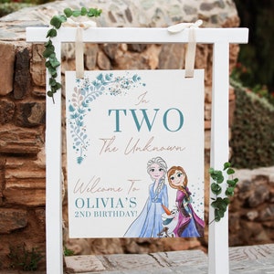 Frozen 2nd Birthday Welcome Sign | in TWO the Unknown Celebration ...