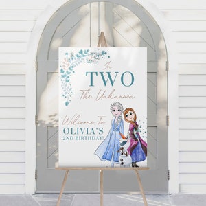 Frozen 2nd Birthday Welcome Sign | in TWO the Unknown Celebration ...