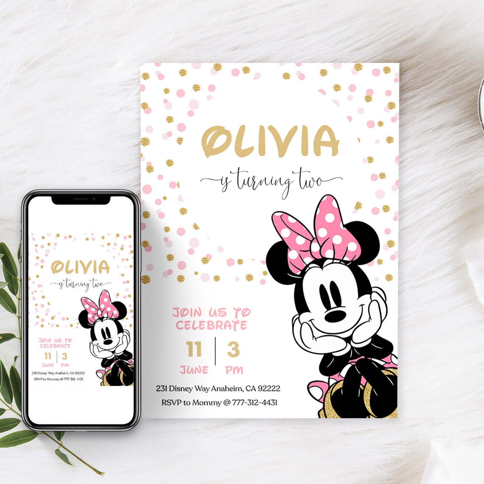 Girl Birthday Invite | Printable 2nd Birthday Invitation | Girl ...