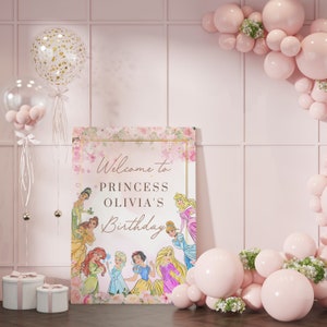 Princess Birthday Welcome Sign | Royal Celebration | Birthday Welcome ...