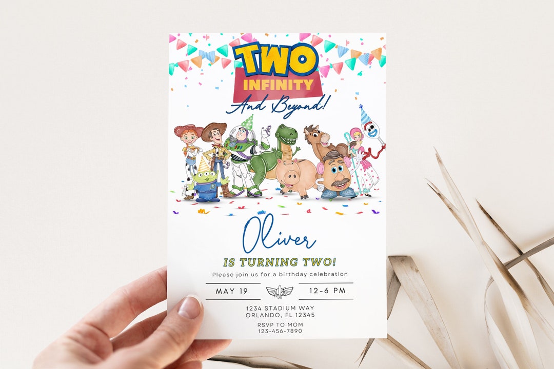 Two Infinity and Beyond | Digital Birthday Invitation | Kids Birthday ...