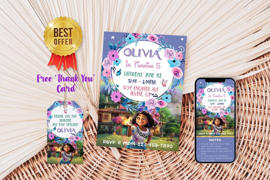 Encanto Birthday Invitation Encanto Birthday Invite Encanto Birthday ...