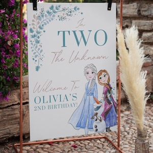 Frozen 2nd Birthday Welcome Sign | in TWO the Unknown Celebration ...