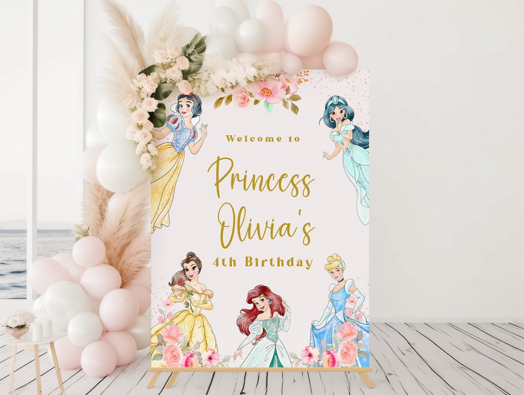 Princess Birthday Welcome Sign | Royal Celebration | Birthday Welcome ...