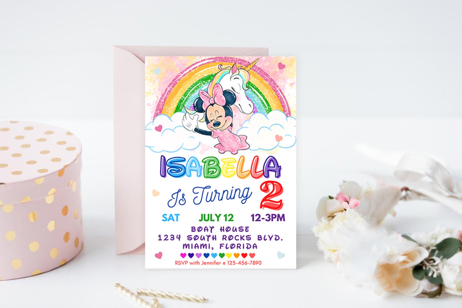 Girl Birthday Invite | Printable 2nd Birthday Invitation | Girl ...