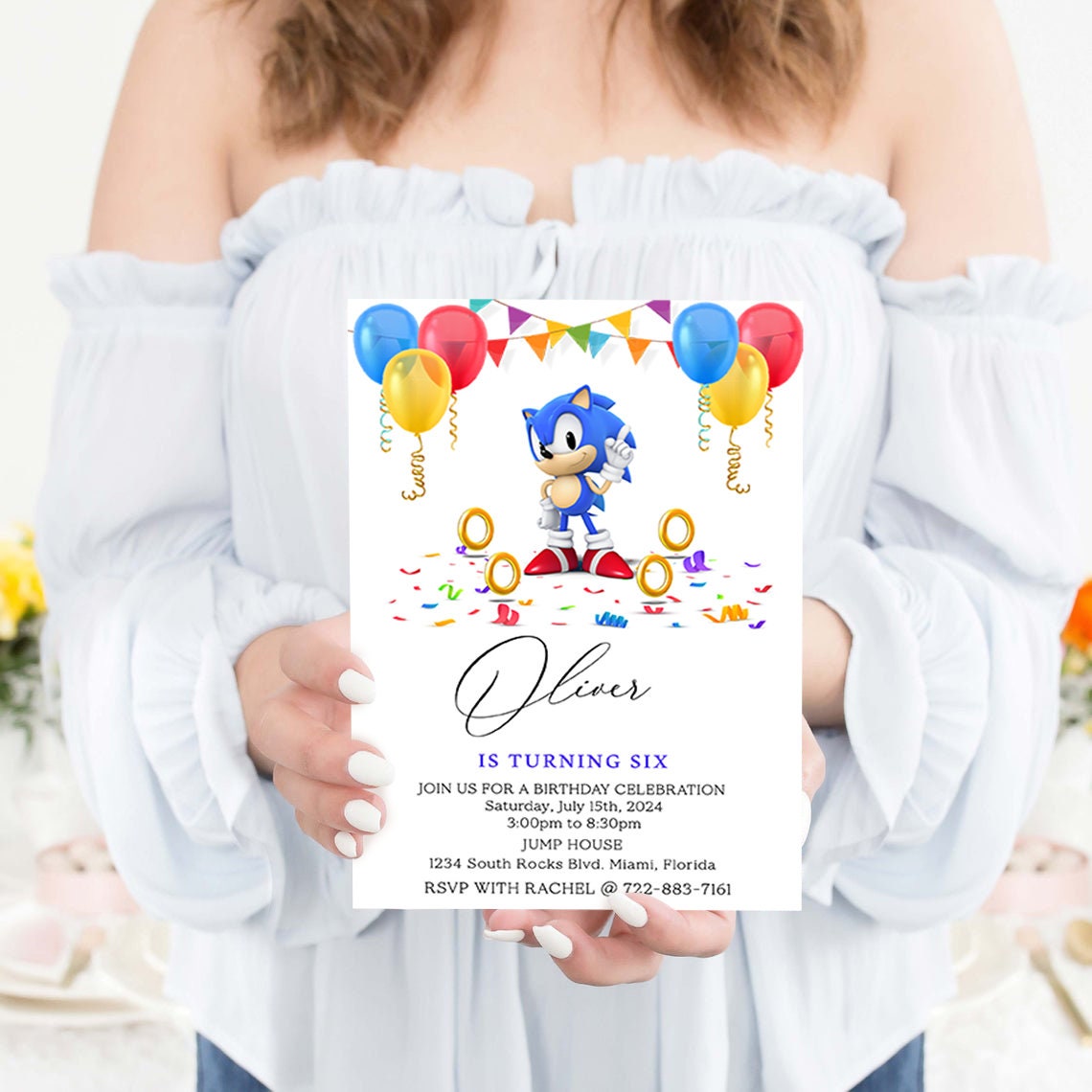 Sonic the Hedgehog Birthday Invitation Super Sonic Birthday - Etsy ...