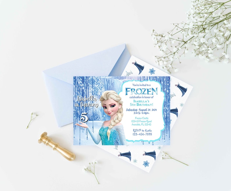 Frozen Birthday Invitation Elsa Birthday Invitation Elsa - Etsy