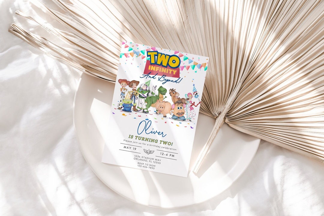 Two Infinity and Beyond | Digital Birthday Invitation | Kids Birthday ...