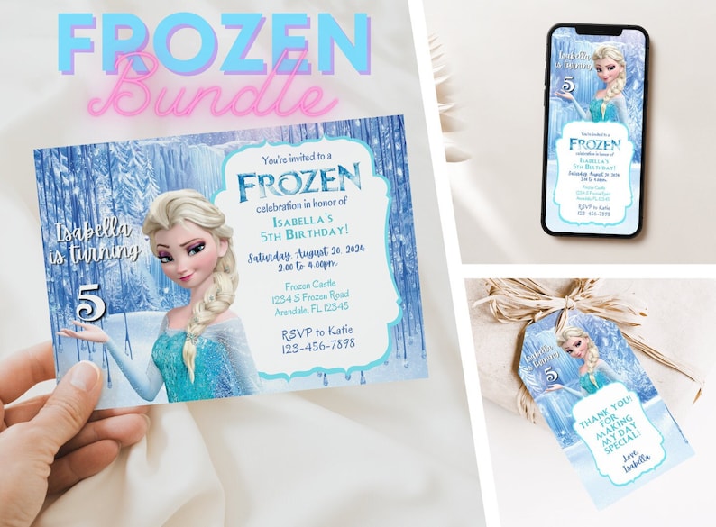 Frozen Birthday Invitation Elsa Birthday Invitation Elsa - Etsy
