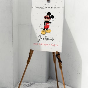 Mickey Mouse Welcome Sign | Mickey Mouse Birthday Party Decor | Mickey ...