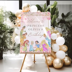 Princess Birthday Welcome Sign | Royal Celebration | Birthday Welcome ...