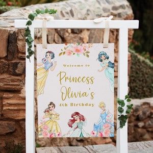 Princess Birthday Welcome Sign | Royal Celebration | Birthday Welcome ...