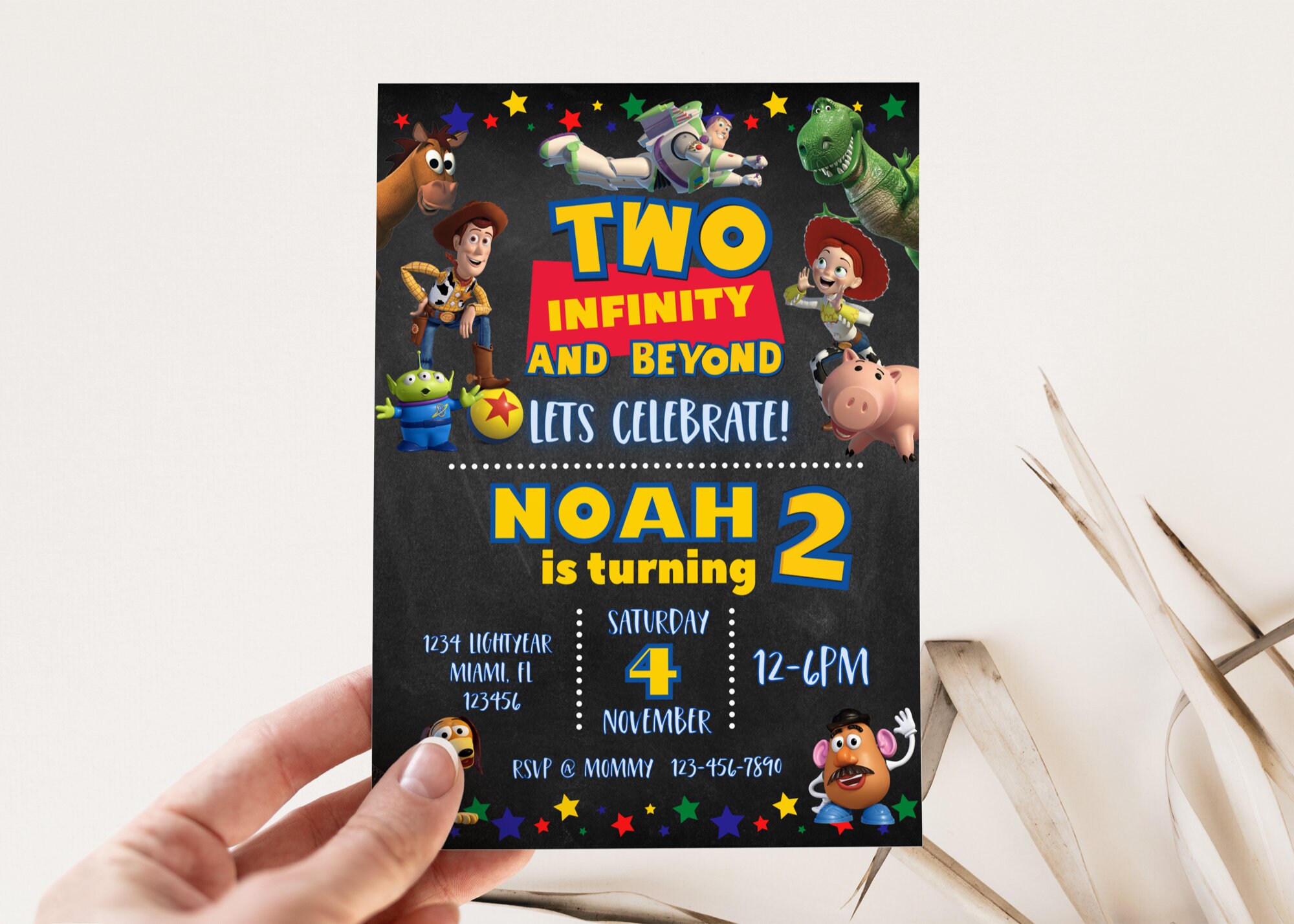 Two Infinity and Beyond | Digital Birthday Invitation | Kids Birthday ...